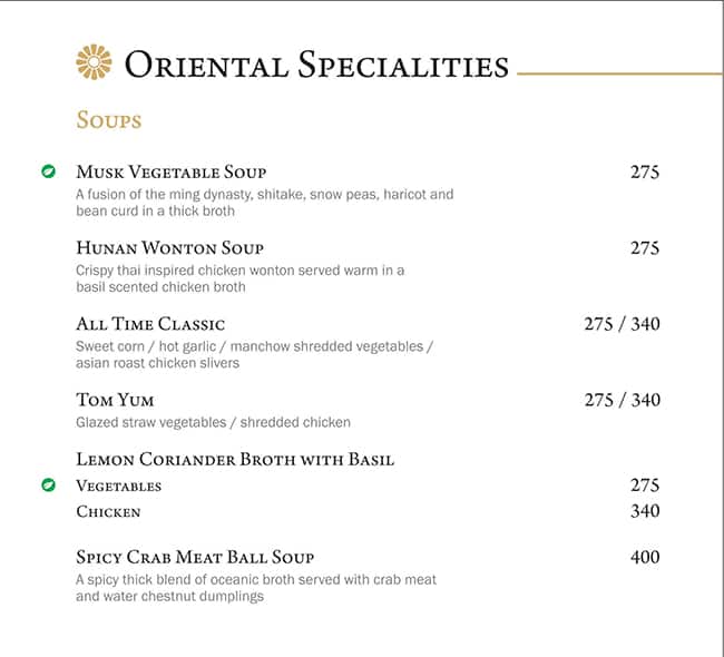 Menu at Café 24, Lonavala