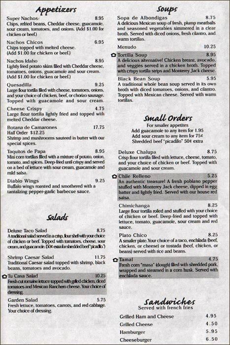 Tu Casa Menu, Menu for Tu Casa, Bellevue, Bellevue - Urbanspoon/Zomato