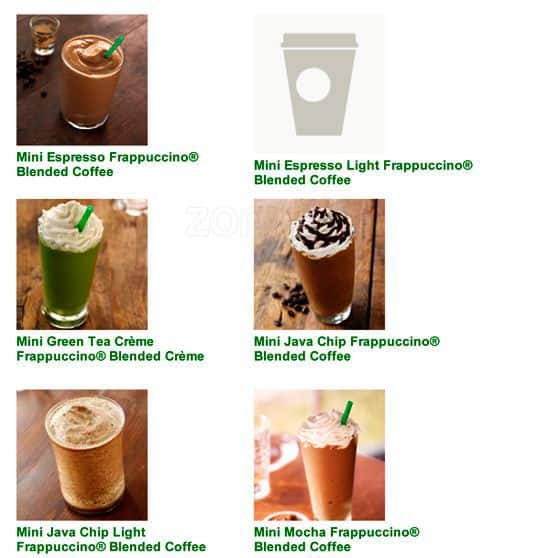 Menu at Starbucks, Oceanside, Oceanside Blvd