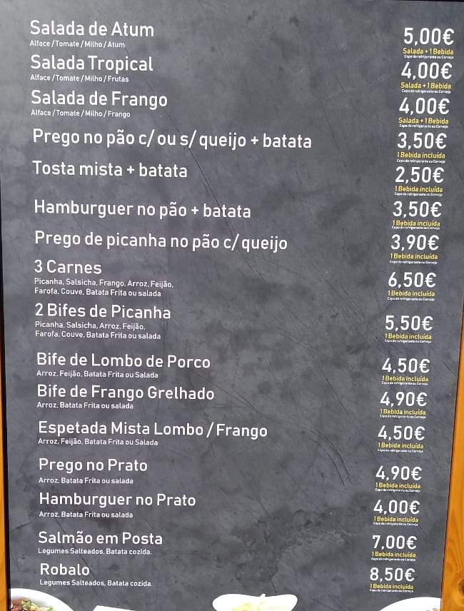 Menu em Pingo de Fogo restaurante, Vila Nova de Gaia