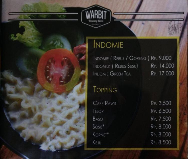 Menu at Warung Cah Gunung restaurant, South Tangerang, PPVV+55F
