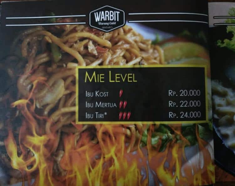 Menu at Warung Cah Gunung restaurant, South Tangerang, PPVV+55F