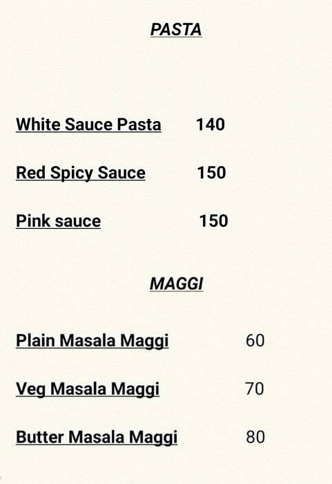 Menu of Shakes Point, Mehrauli, New Delhi