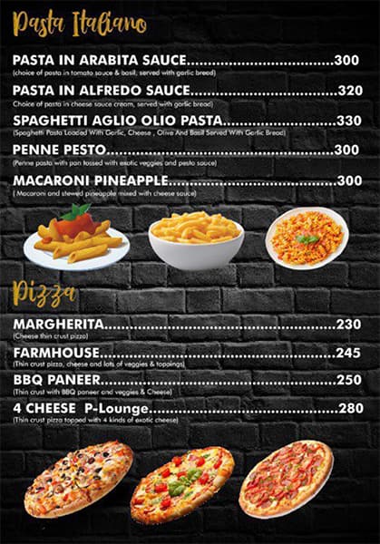 Menu at President Lounge, Gandhinagar