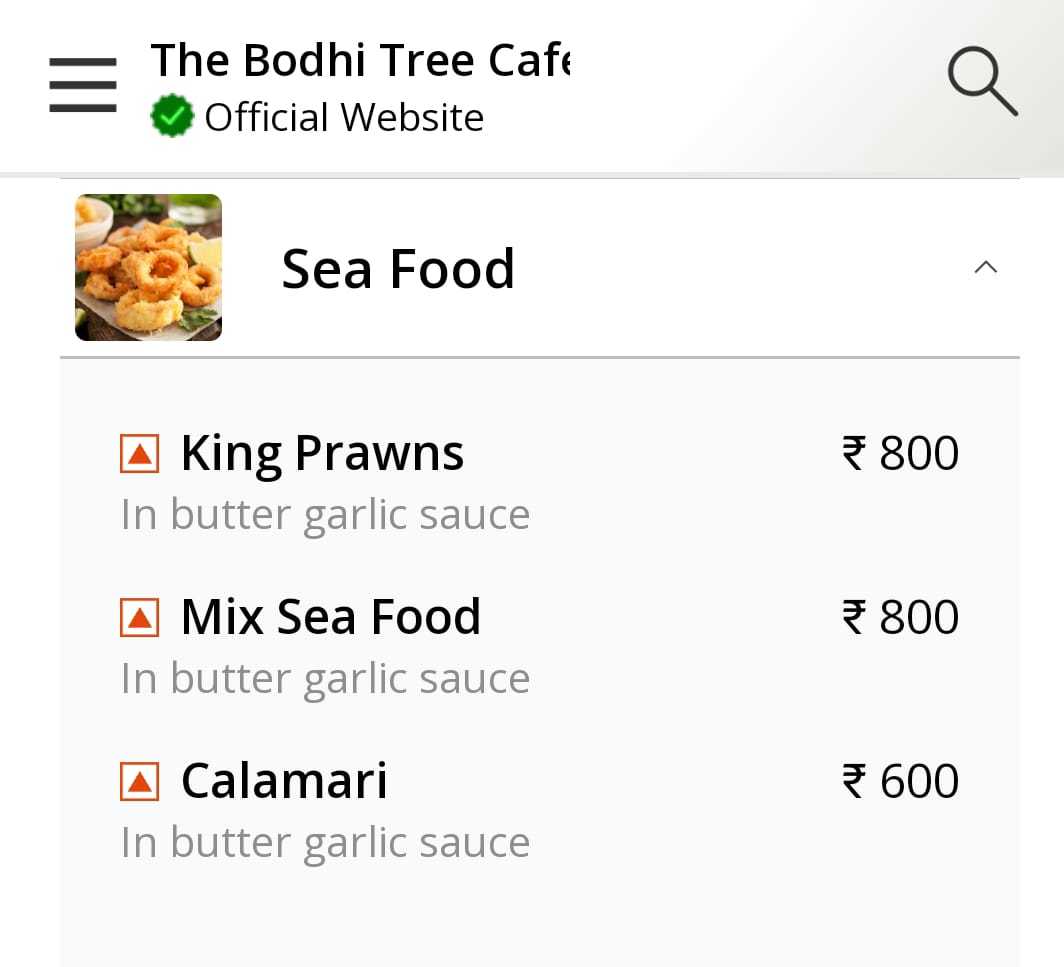 Menu at The Bodhi Tree Cafe And Bar, Dargalim