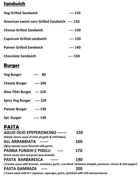 Menu of Sandwich Magic Delights, BTM, Bangalore