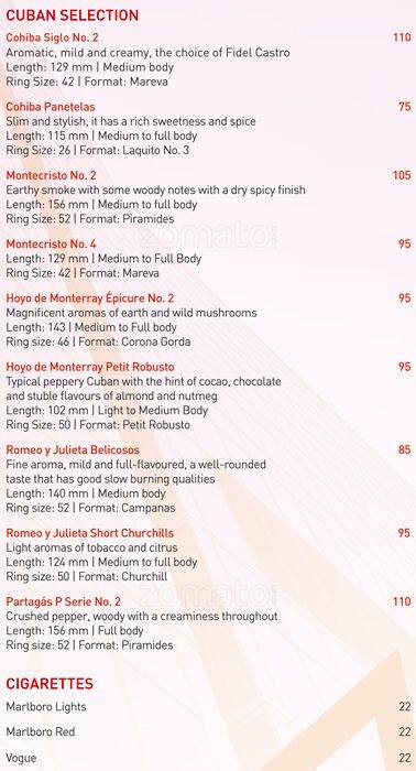 Menu at Mosaic Pool Lounge & Bar - Sofitel Dubai Downtown Hotel, Dubai