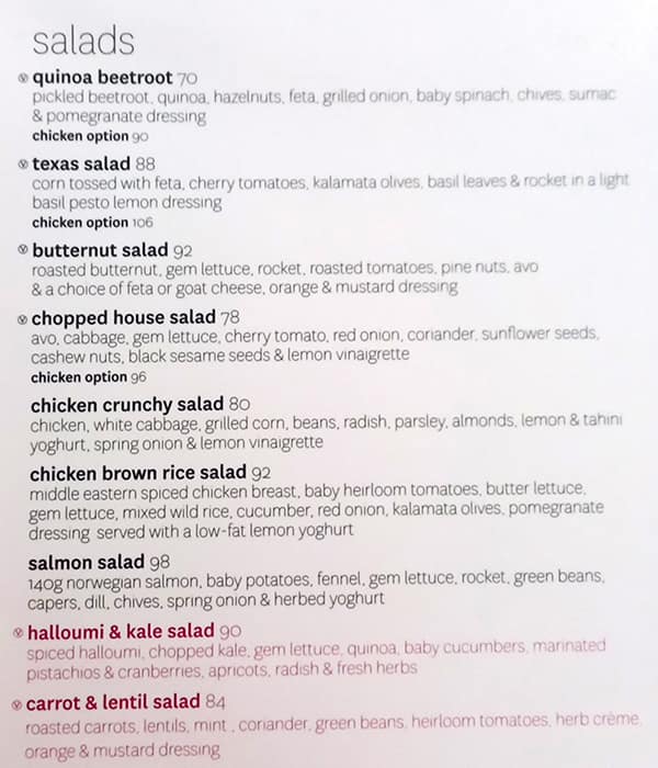 Menu of tashas, Al Barsha, Dubai