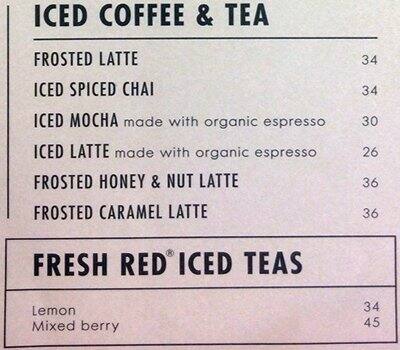 Speisekarte von Woolworths Cafe, Kapstadt, 19 Dock Rd
