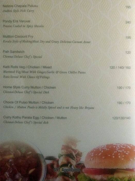 Menu at Sri Jothi Bakery & Sweets, Chennai, 36F8+XHF