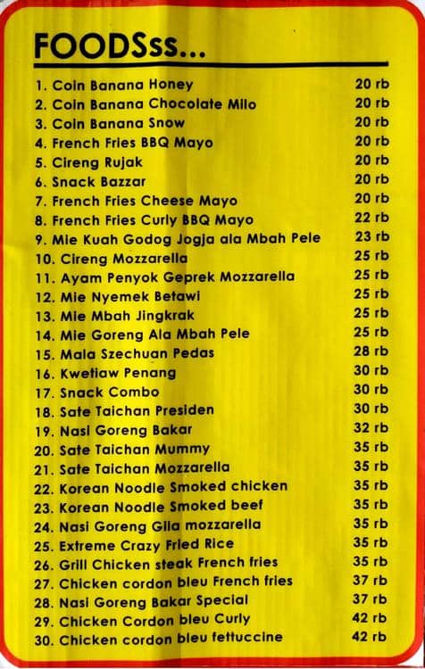 Menu at Strawberry Cafe Greenville, Jakarta, Greenville Blok AY No.9ab ...