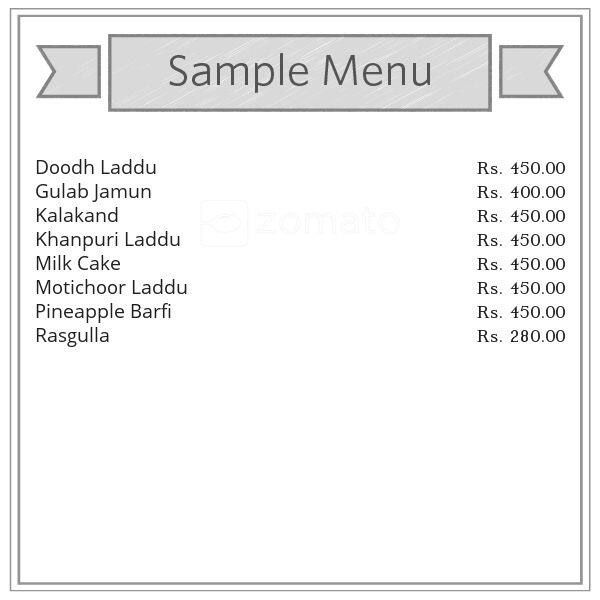 Gangaur Sweets Menu, Menu for Gangaur Sweets, C Scheme, Jaipur - Zomato
