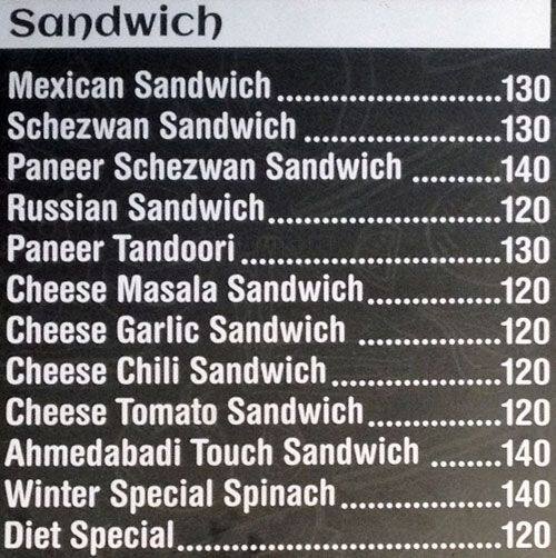 Menu at Shakti - The Sandwich Shop, Ahmedabad, 07