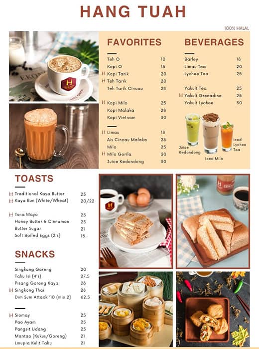 Menu at Hang Tuah cafe, Jakarta, Jl. Sumaagung III blok N2 no. 5
