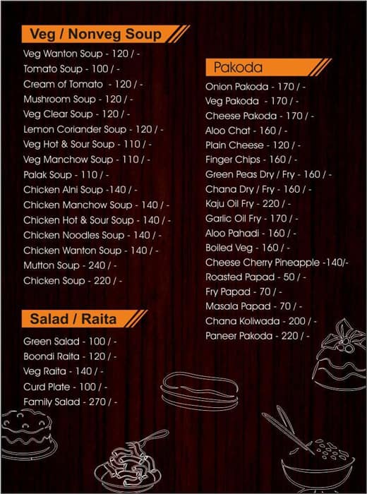 Menu of Mayur Bar & Restaurant, Bhosari, Pune