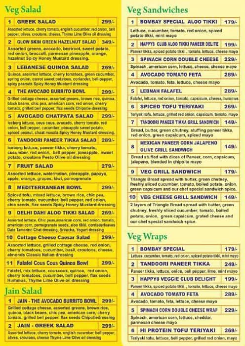 Menu of Happy8 Salads, Mira Road, Mumbai