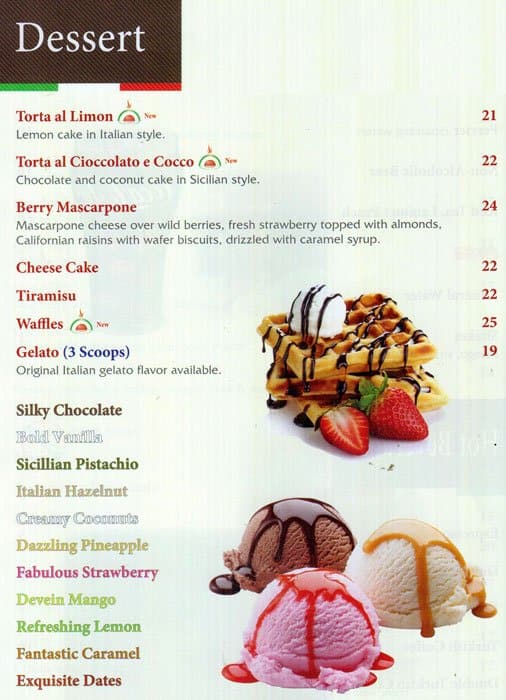 Menu at Forno Uno restaurant, Dubai, Level 1