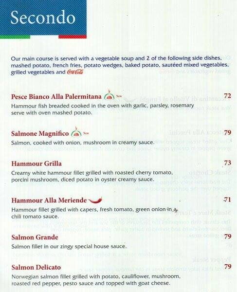 Menu at Forno Uno restaurant, Dubai, Level 1