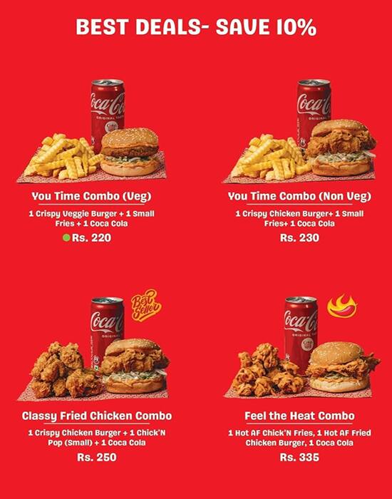 Menu of KHA - Burgers, Fries, Fried Chicken, Mira Road, Mumbai