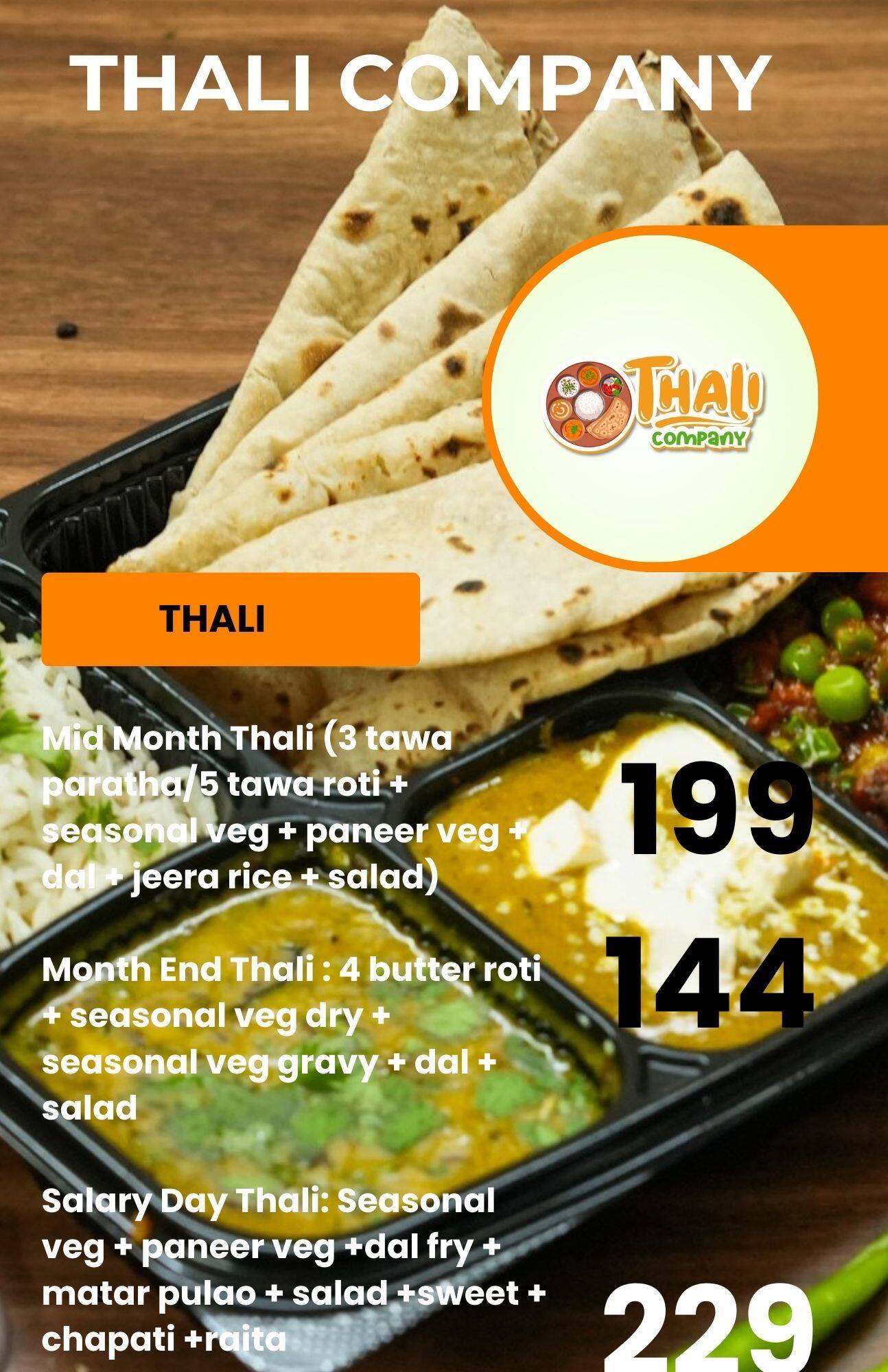 Menu of Thali Company, Mundhwa, Pune