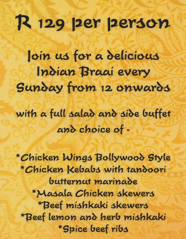Menu at Karma Restaurant, Randburg, 51 Greenfield Rd