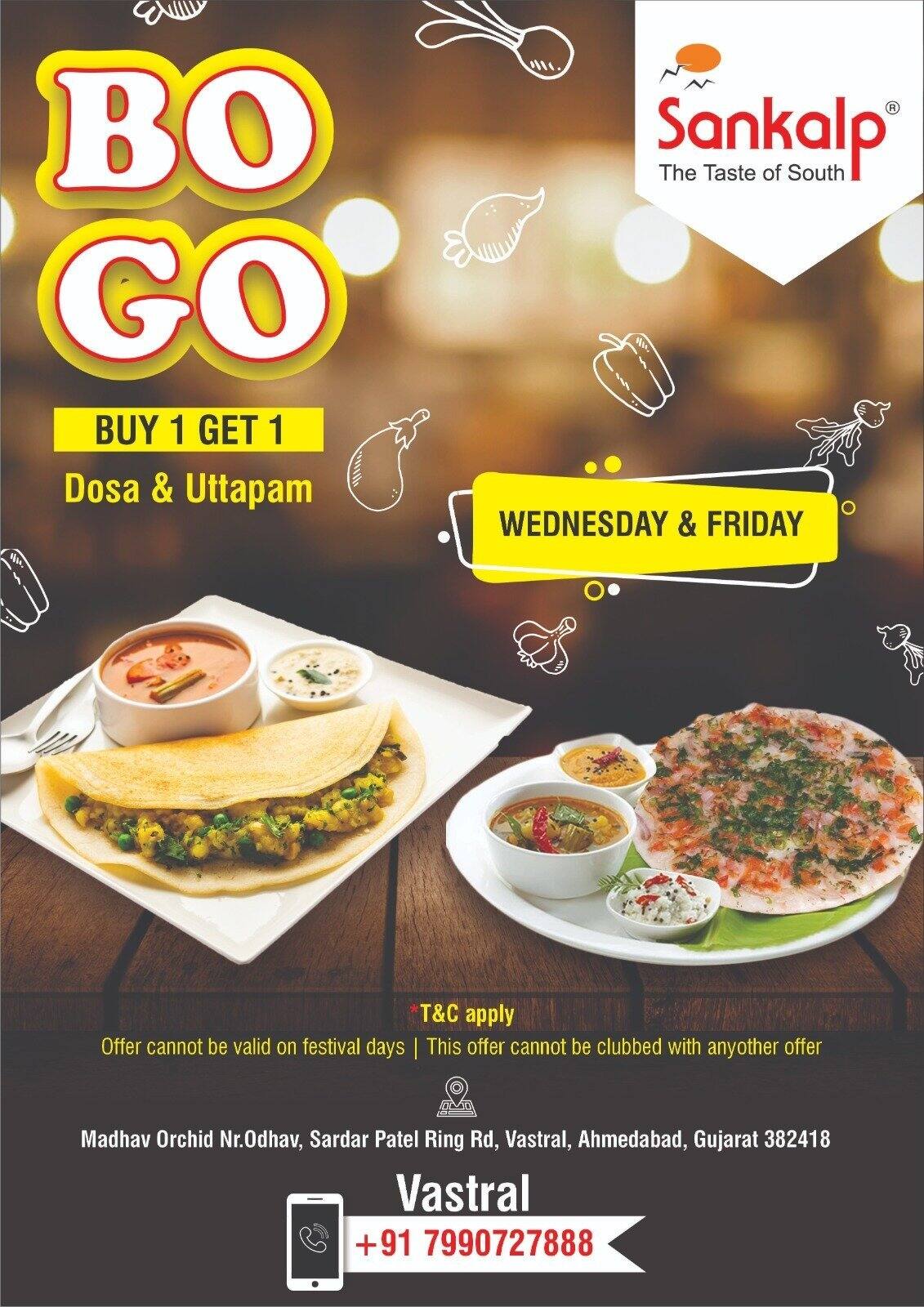 Menu of Sankalp, Navrangpura, Ahmedabad