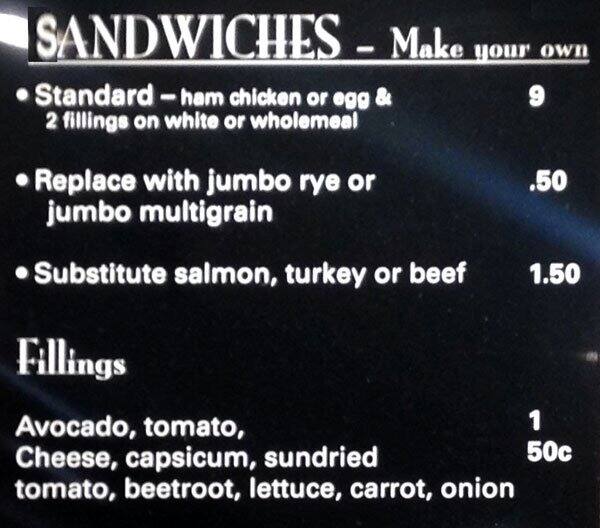 Menu at Homestyle Food Bar, Claremont, Claremont Quarter