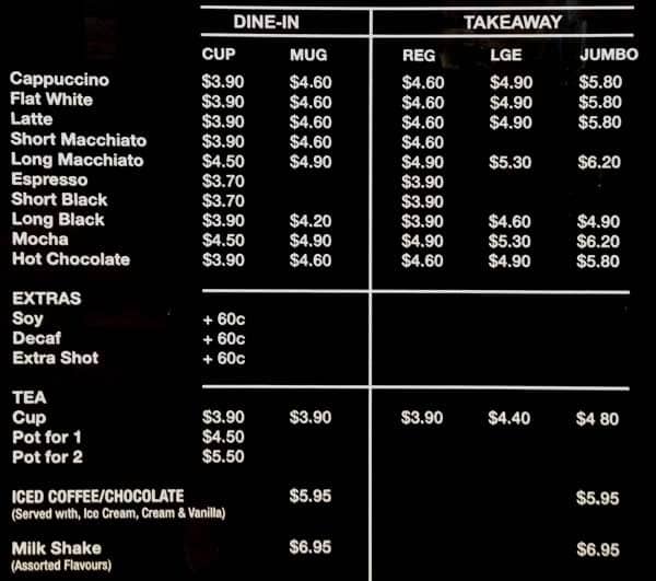 Menu at Homestyle Food Bar, Claremont, Claremont Quarter