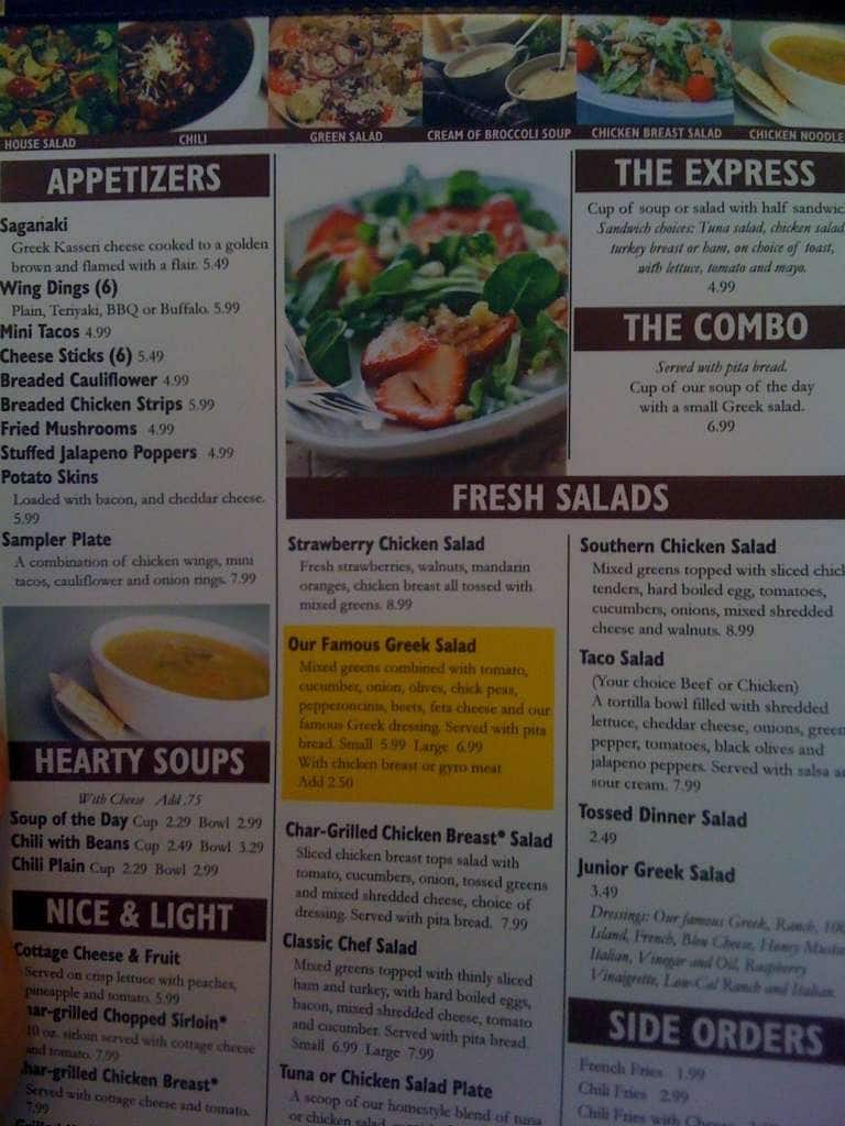Menu at Leo's Coney Island restaurant, Flint, E Court St