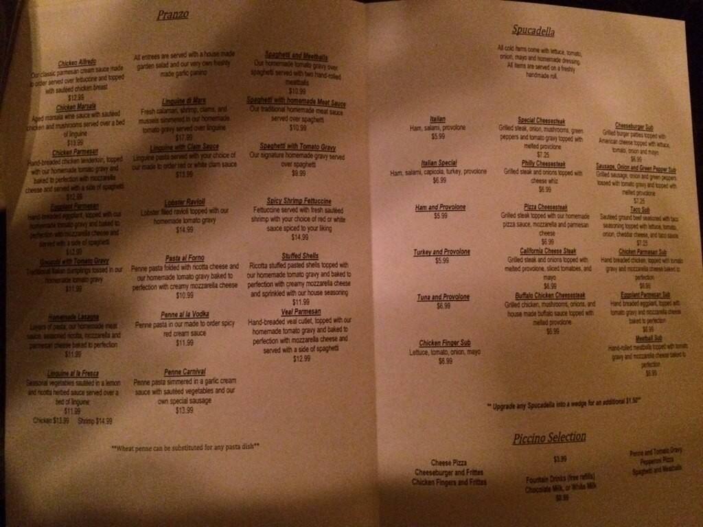 Menu at The Blonde Bistro pizzeria, Bellefonte, Axemann Rd