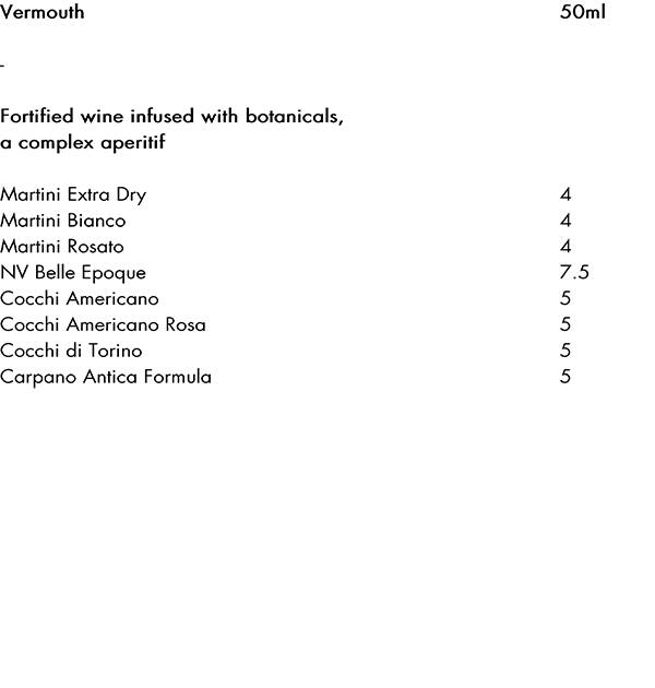 Menu at Cafe Murano Pastificio, London