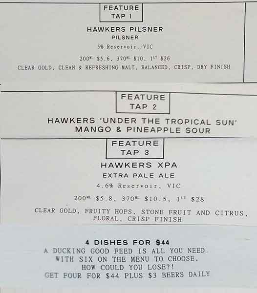 Menu at Hawker Hall restaurant, Windsor