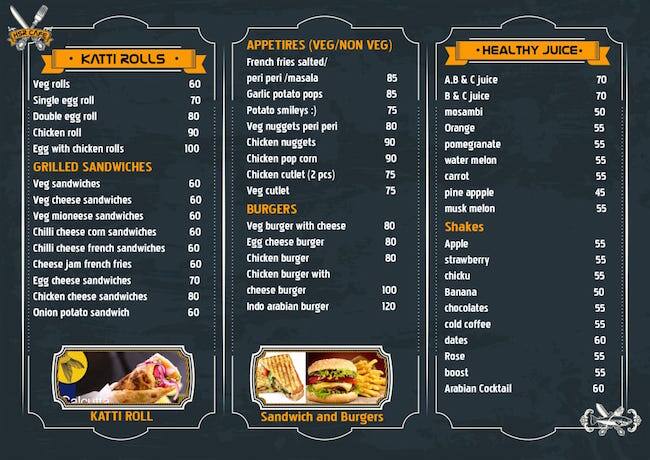 Menu at Bangalore Cafe HSR, Bengaluru