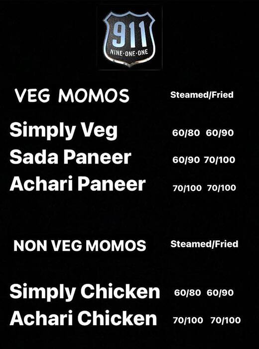 Menu of Nine One One, Badlapur, Thane