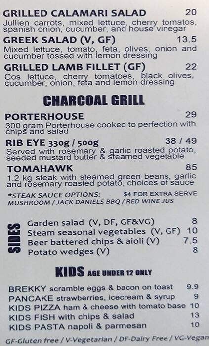 Menu at Fat Chef restaurant, Keilor East