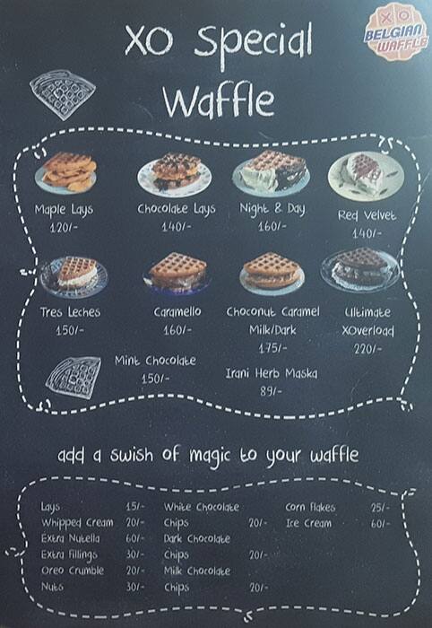 Menu at XO Belgian Waffle, Bengaluru, 296