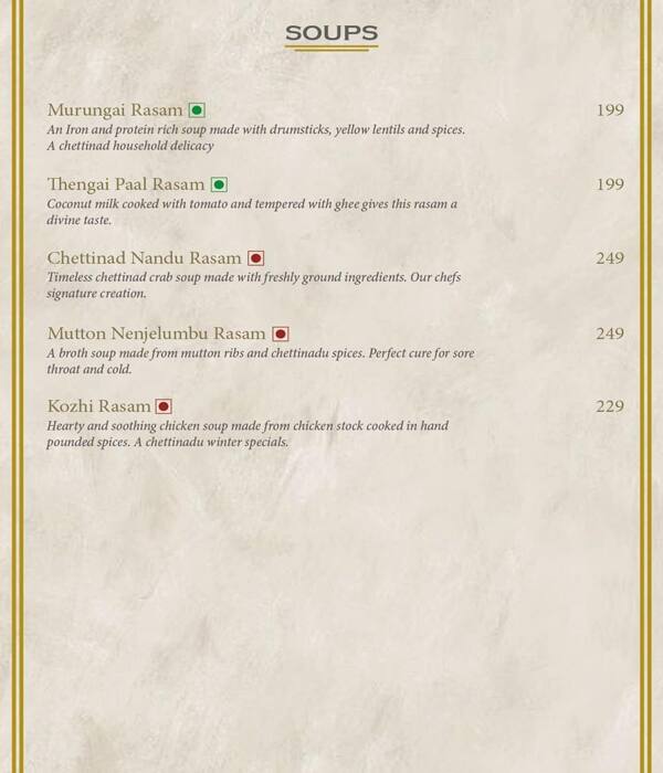 Menu of Savya Rasa, Kotturpuram, Chennai