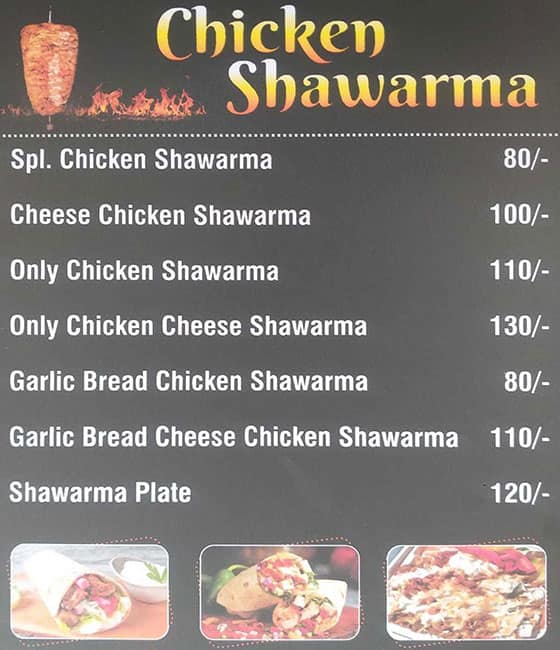 Menu of Chicken Shawarma, JM Road, Pune