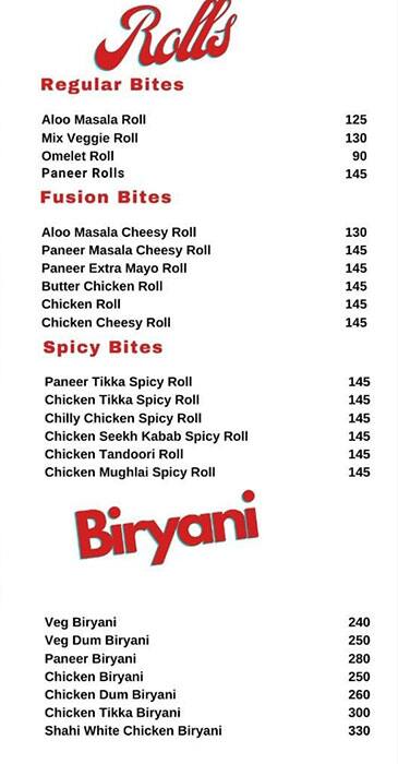 Menu of Zippyfeed, Reclamation, Bandra West, Mumbai