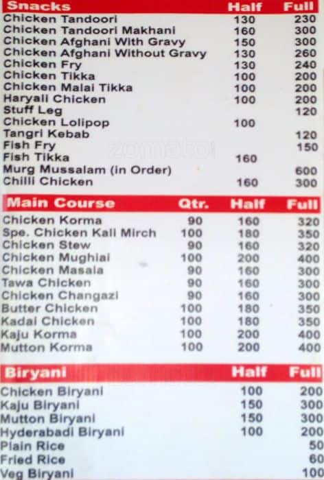 Doon Chicken Point Menu, Menu for Doon Chicken Point, Ballupur ...