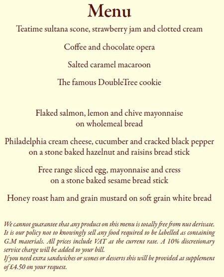 Menu at DoubleTree by Hilton London - Ealing, London