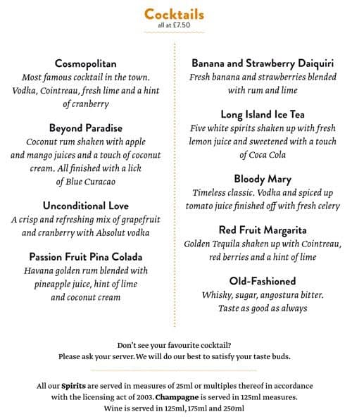 Menu at DoubleTree by Hilton London - Ealing, London