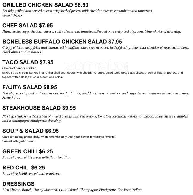 Menu at Pitchers Sports Restaurant, Aurora