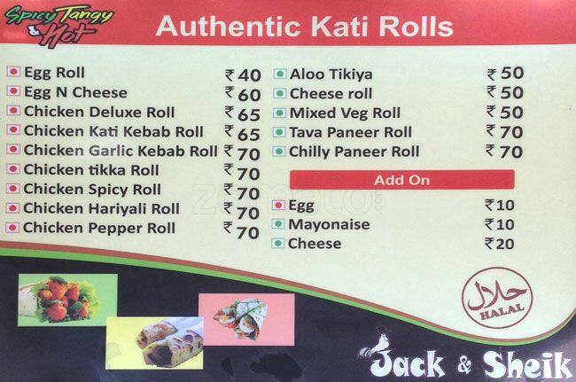 Jack & Sheik Menu, Menu for Jack & Sheik, Ulsoor, Bangalore - Zomato