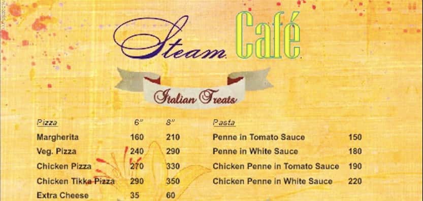 Steam Cafe Menu, Menu for Steam Cafe, Sector 71, Noida - Zomato