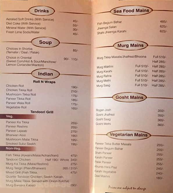 Menu at The Red Chillies, Ludhiana, VRXF+PXR