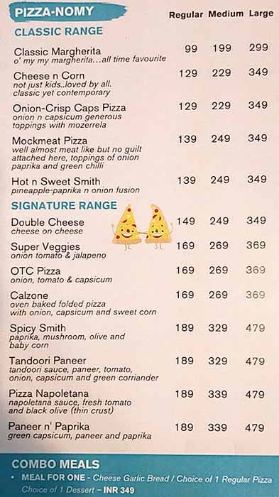 Menu of The Pizza Smith, Indirapuram, Ghaziabad