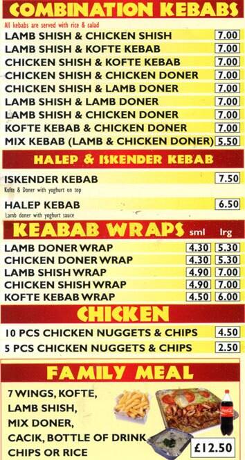 Menu at Whitton Cafe, Twickenham