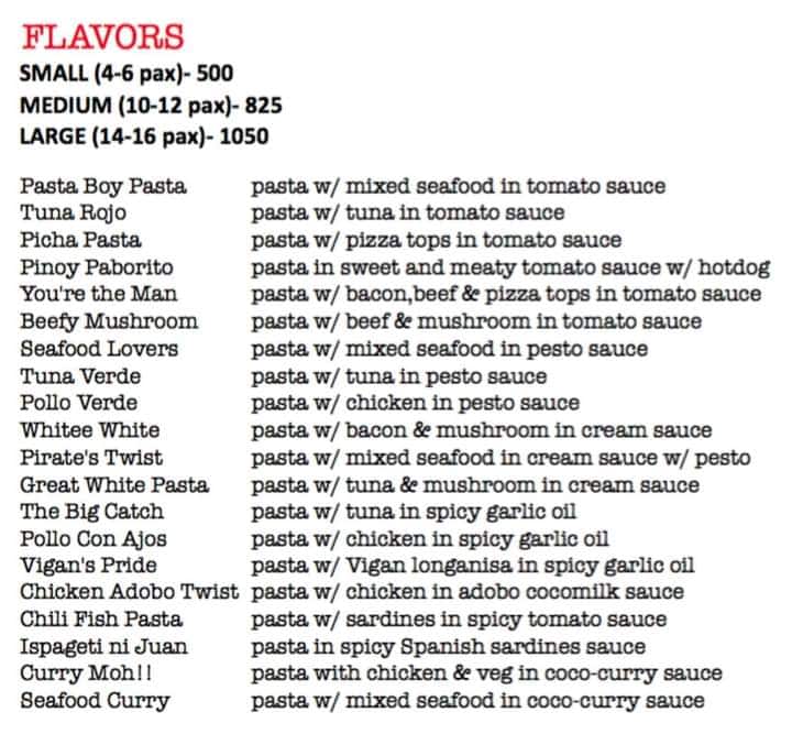 Menu at Taho Boy restaurant, Taguig, L1