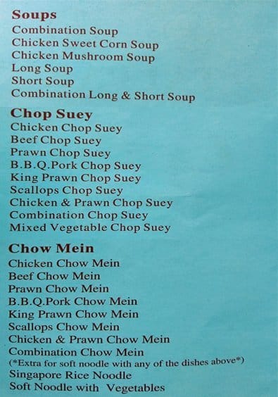 Menu at Tai Pak Chinese Take Away Food fast food, Logan Central, 2 ...